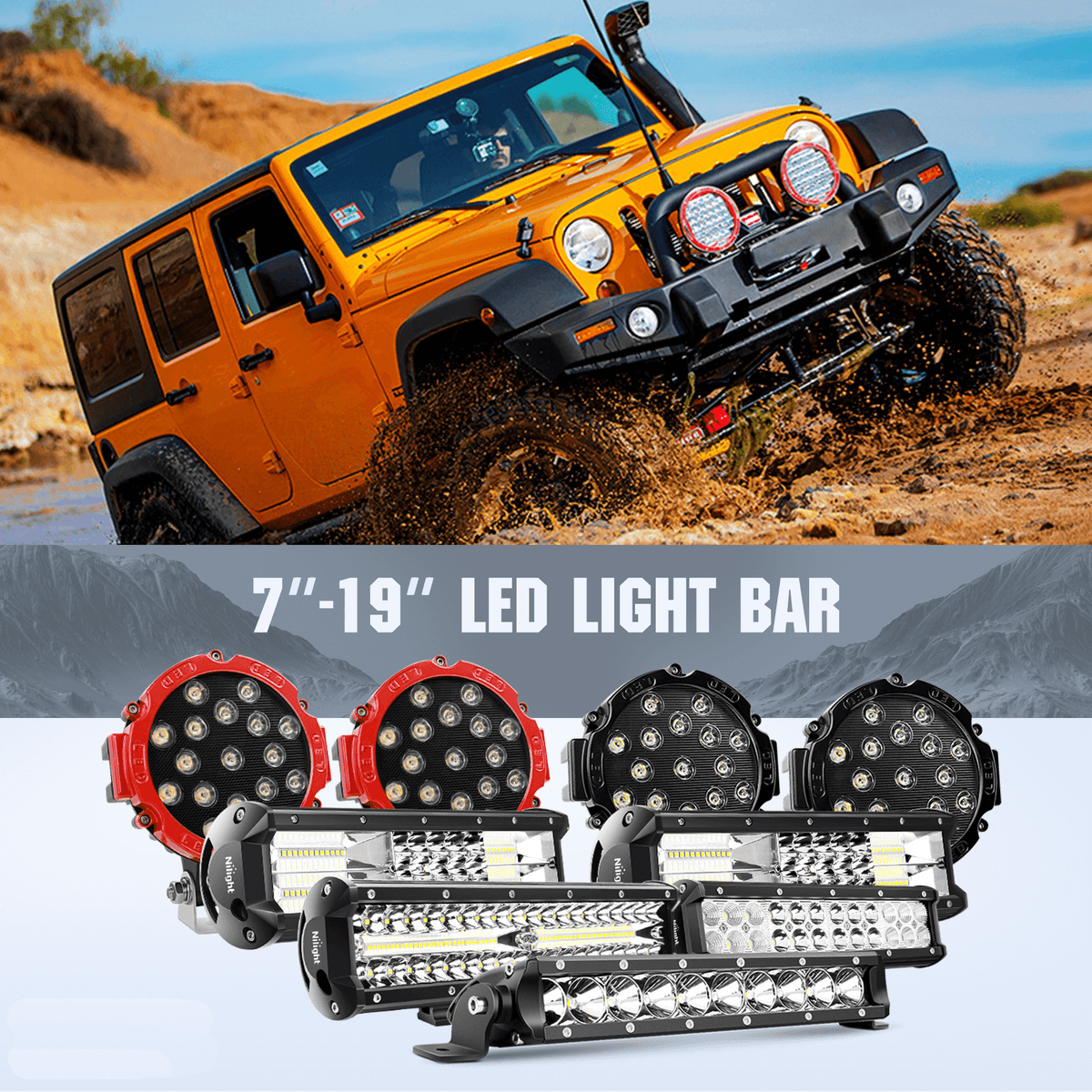 7 inch to 19 inch Led Light Bar - Nilight