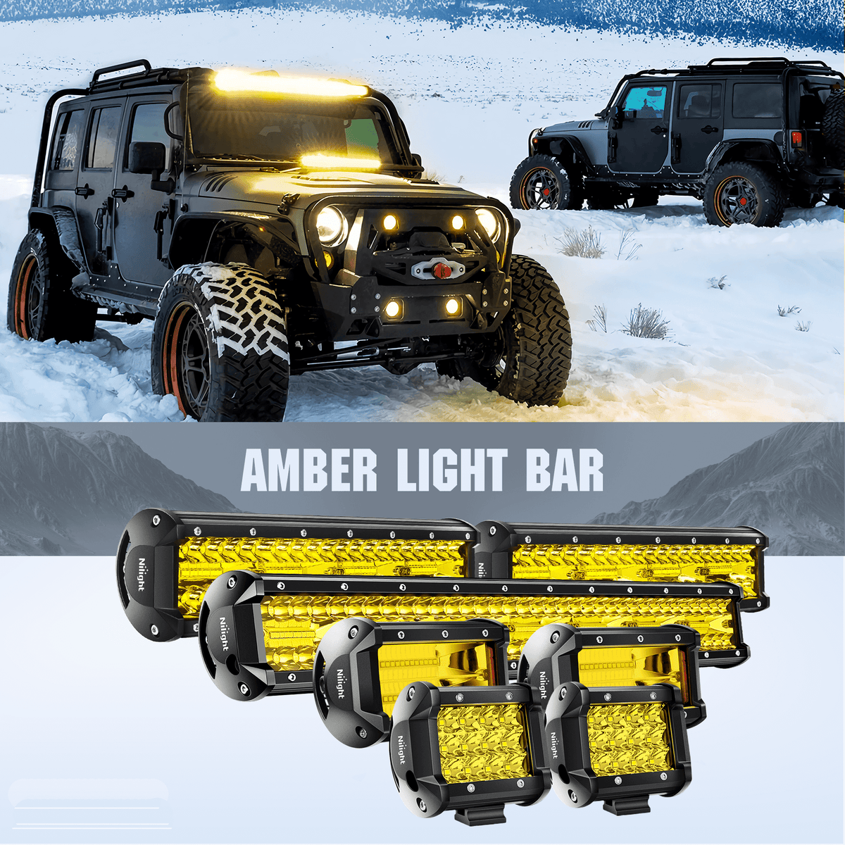 Amber Led Light Bar - Nilight