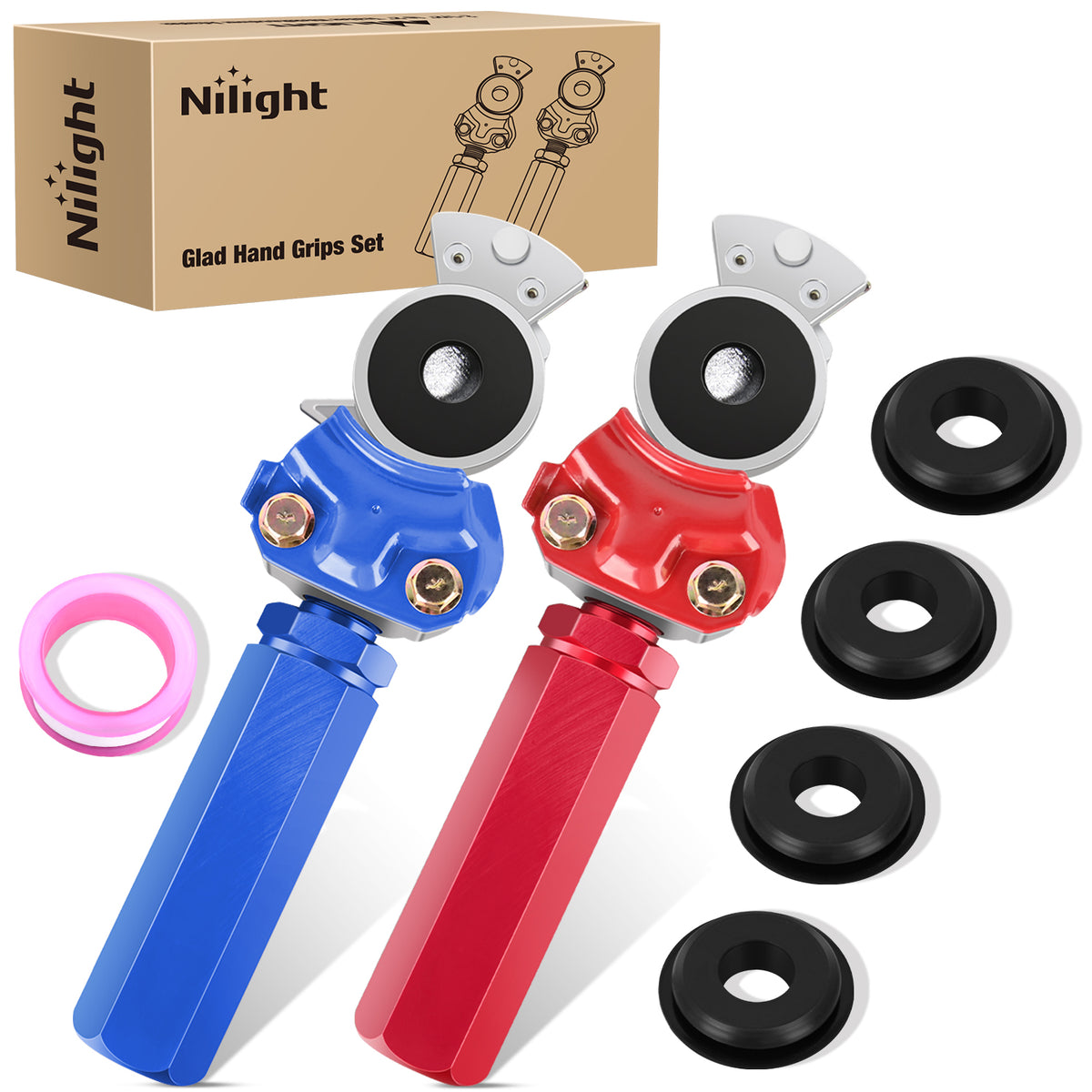 Glad Hands Grips Set with Seals Heavy Duty Gladhand Extension Handles ...