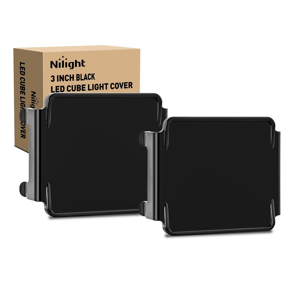 2Pcs 3 inch Cube Light Pod Cover - Nilight