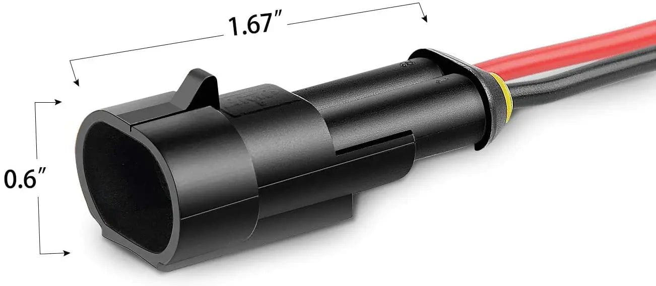 10Pack 16AWG 2-Pin Way Waterproof Wire 1.5mm Series Terminal Connector ...