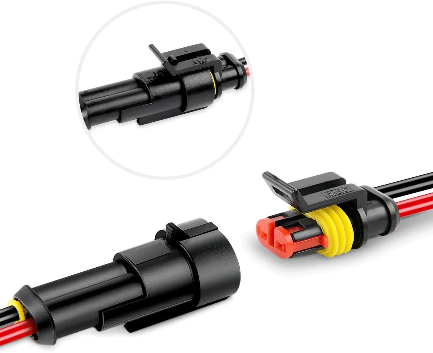 10Pack 16AWG 2-Pin Way Waterproof Wire 1.5mm Series Terminal Connector ...