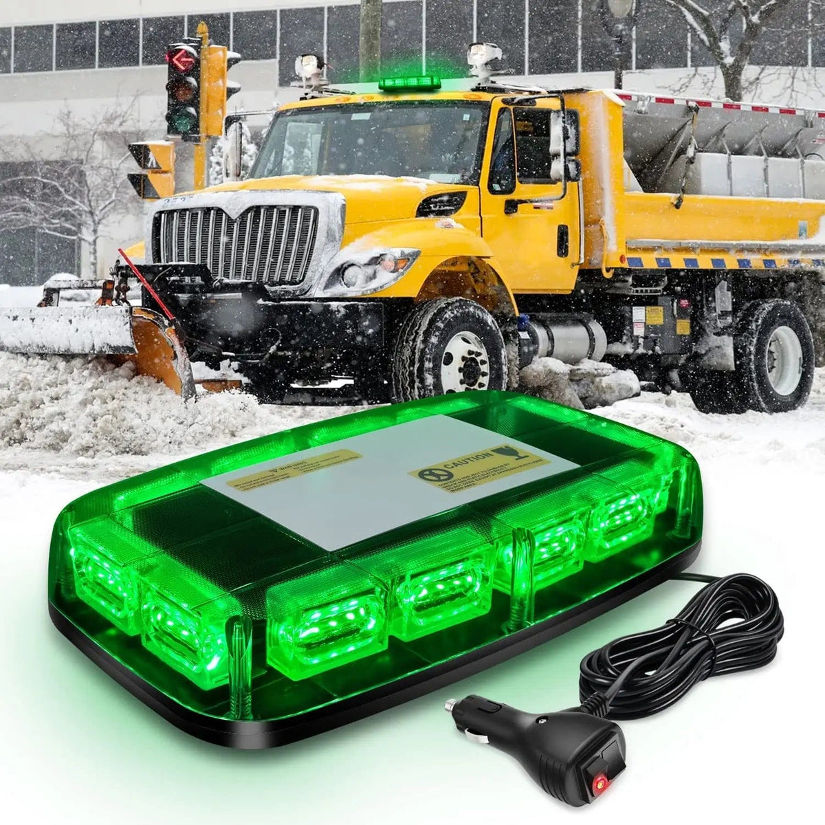12 Inch 48 Leds Roof Top Green Emergency Strobe Light – Nilight