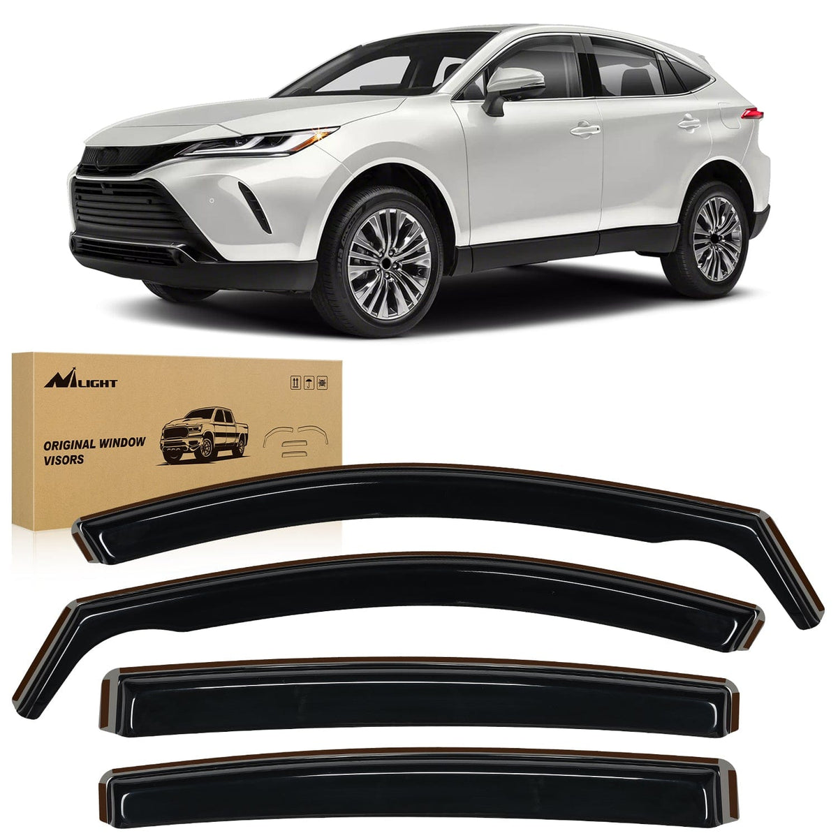 Vent Window Visors for Toyota Venza 2021 2022 2023 2024 2025, in-Chann ...