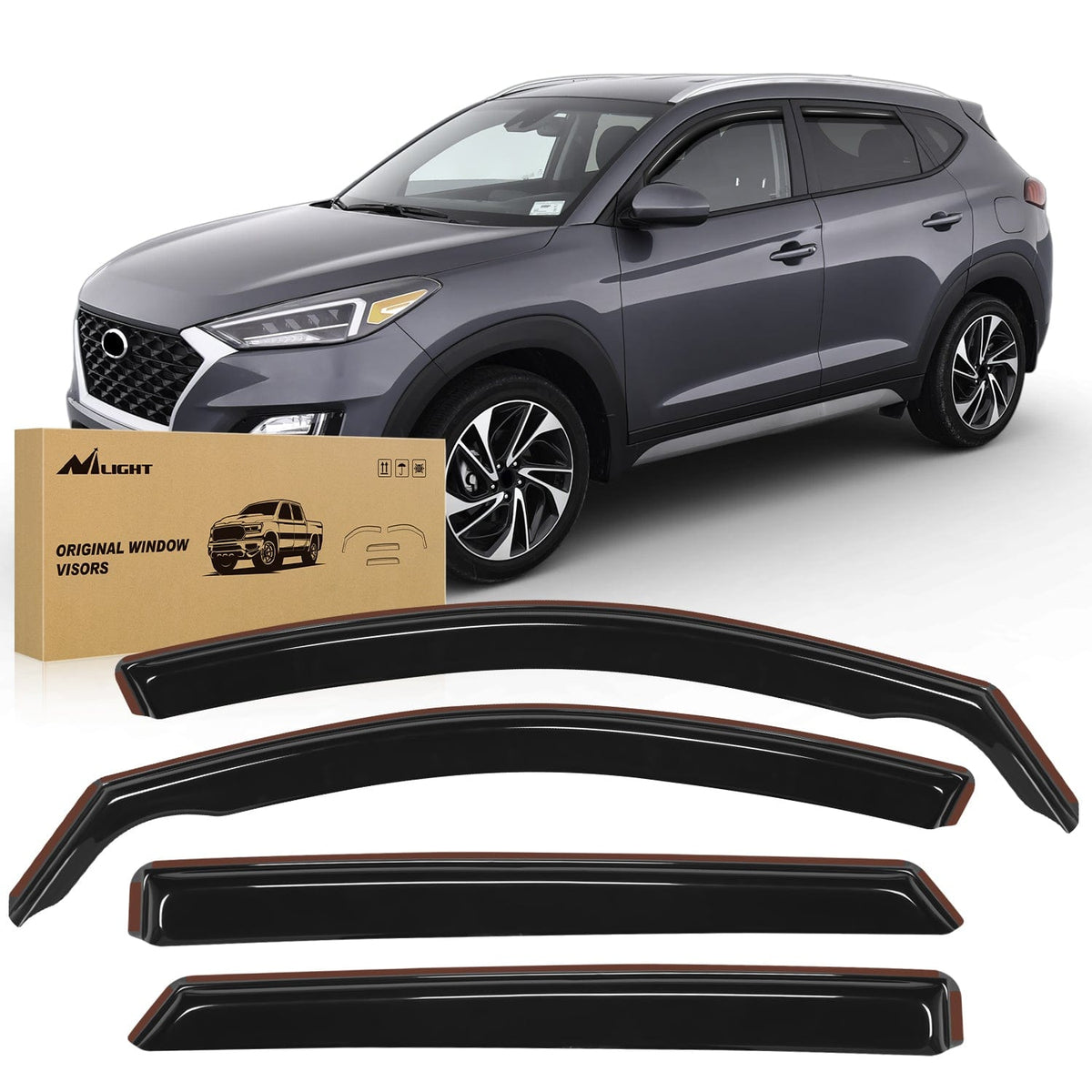 Rain Guards for Hyundai Tucson 2016 2017 2018 2019 2020 Window – Nilight