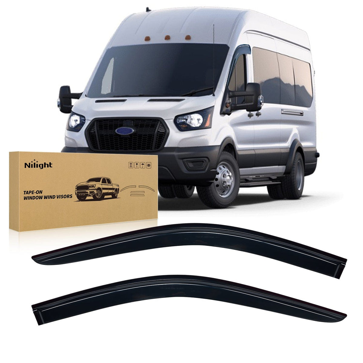 Window Visors for Ford Transit 2014 2015 2016 2017 2018 2019 2020 2021 ...