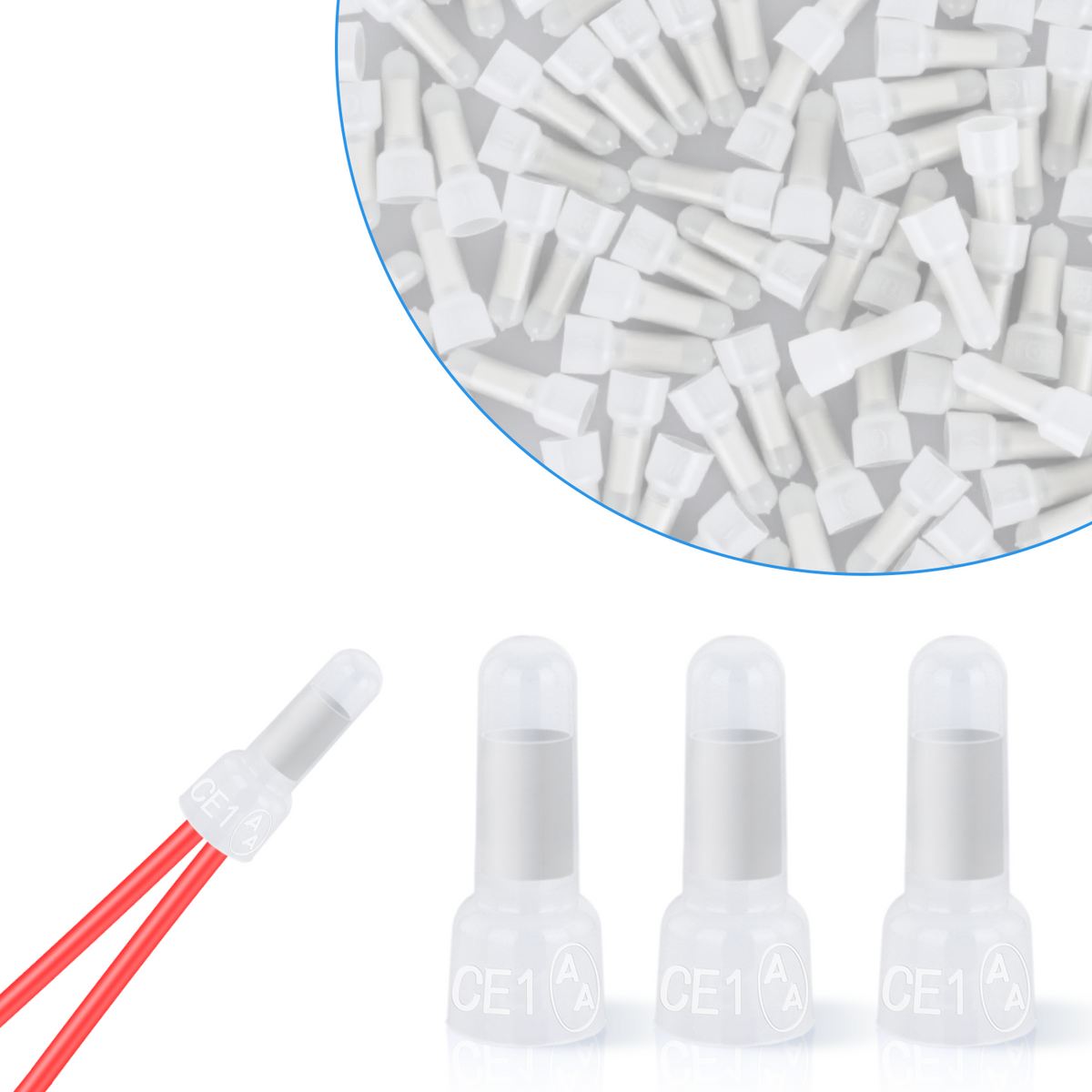 300PCS CE1 End Crimp Terminal 22-16 Gauge Nylon Insulated – Nilight