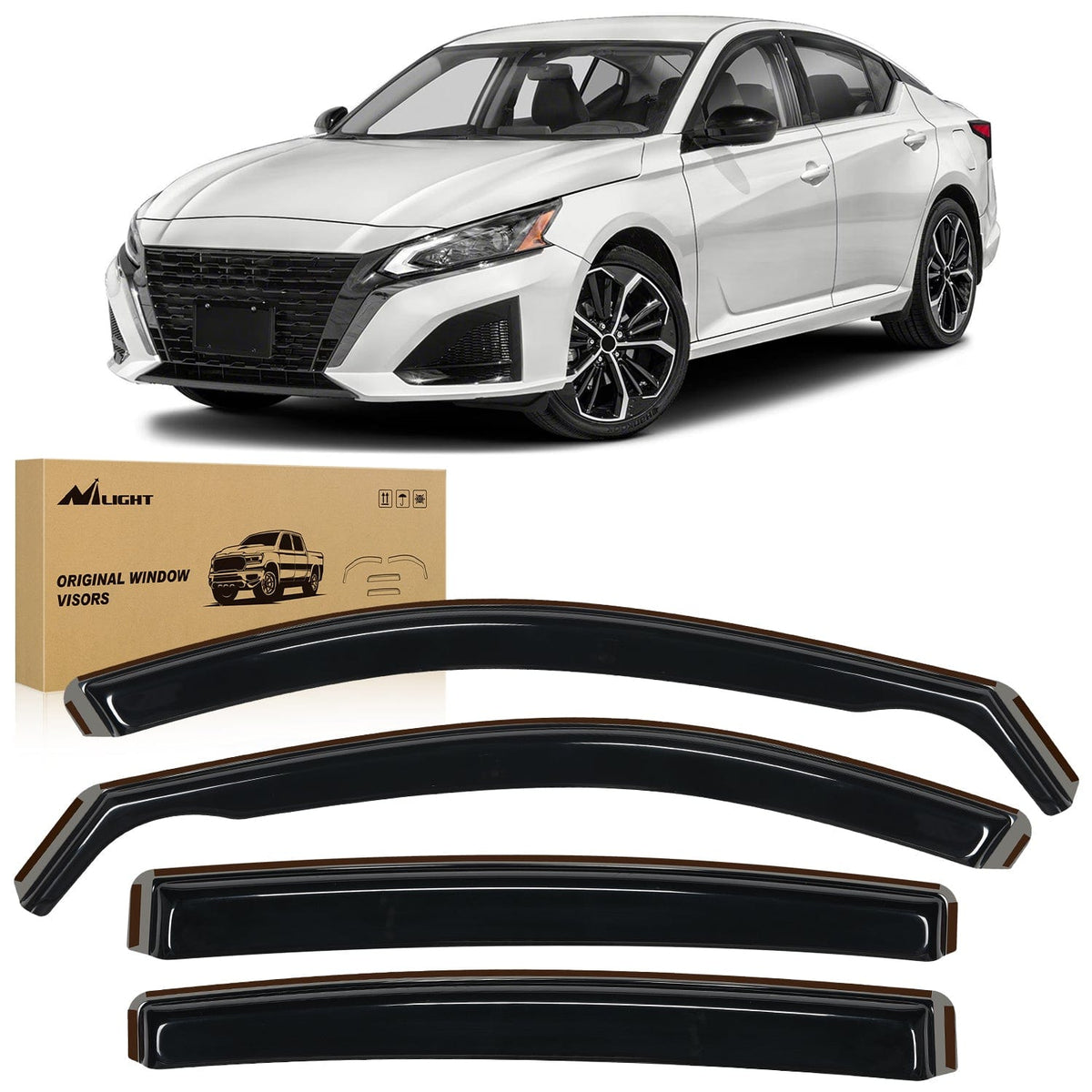 Vent Window Visors for Altima 2019 2020 2021 2022 2023 2024 2025, – Nilight