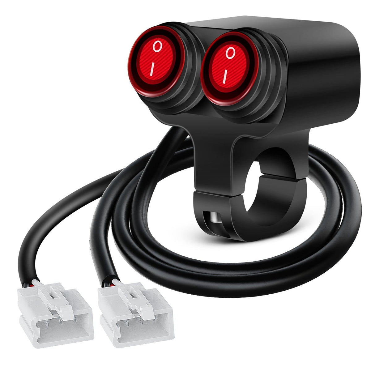 Motorcycle Handlebar Switch Plug and Play 12V ATV Light Switches Dual ...