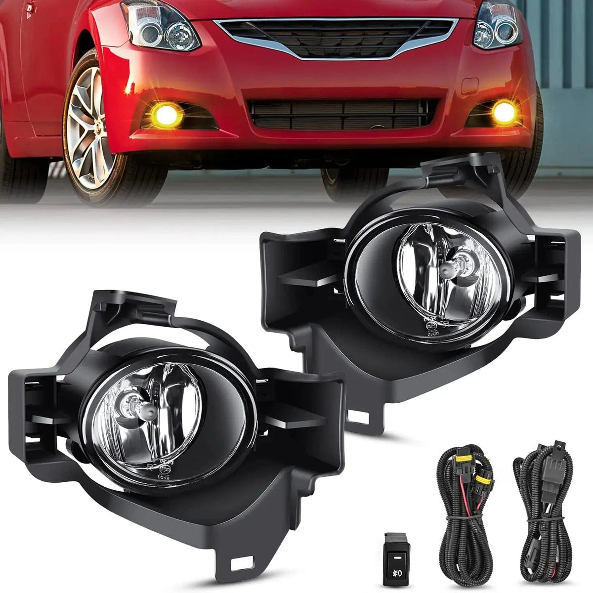 2010 2011 2012 Nissan Altima Fog Light Assembly Clear Lens – Nilight