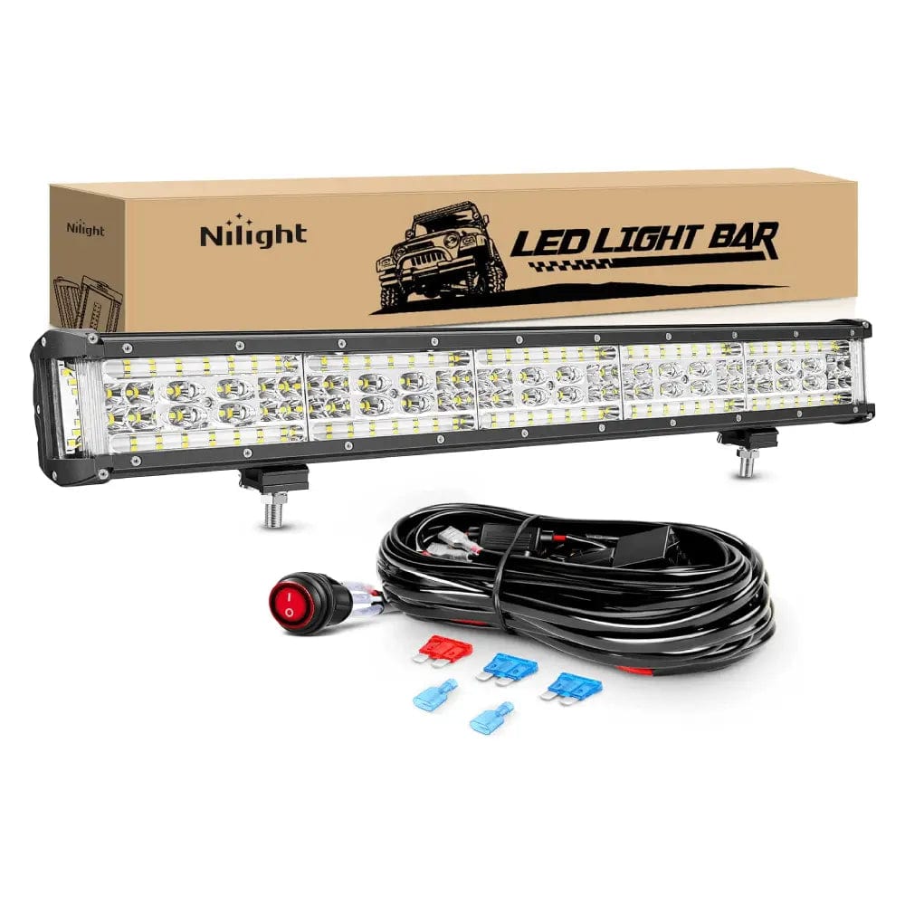 22 Inch 456W Side Shooter Quadruple Row Spot Flood LED Light Bar ...