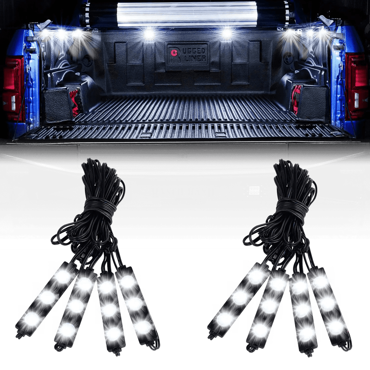24 LEDs White Ultra-Bright Light Kit (8 Pcs) - Nilight