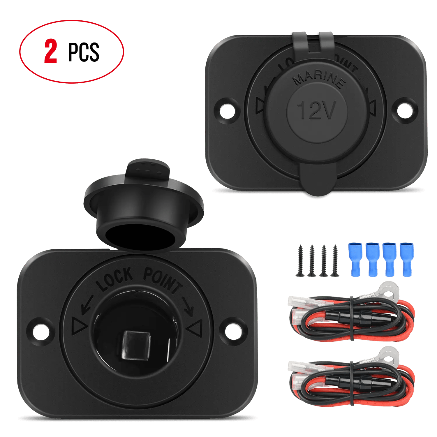2Pcs 12V Cigarette Lighter Socket – Nilight