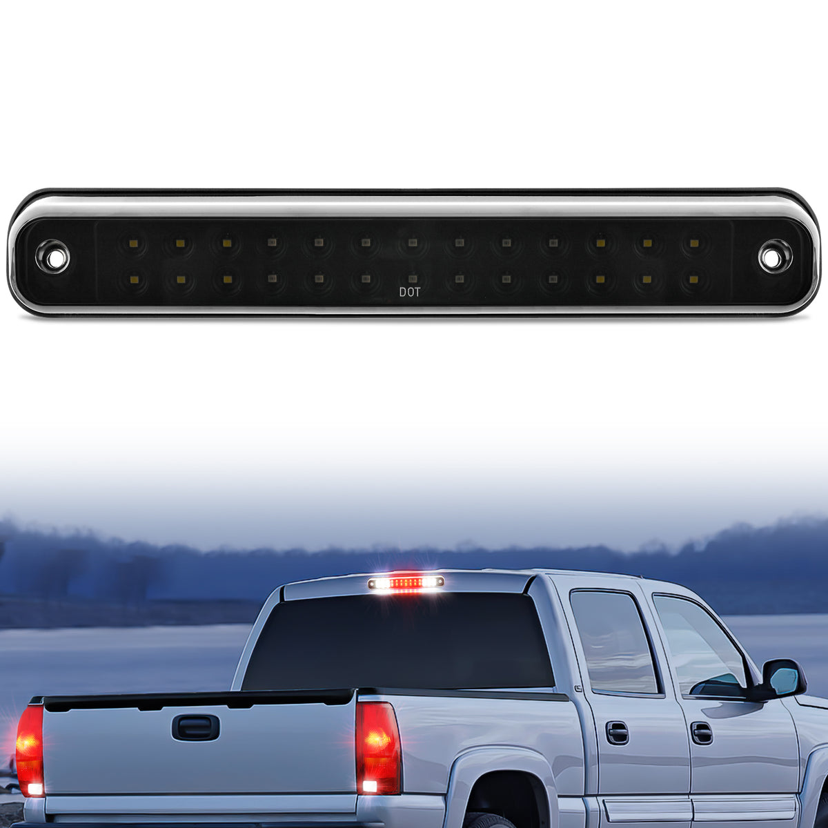 Third Brake Light Tail High Mount 3rd Stop Cargo Reverse Lights Smoked ...