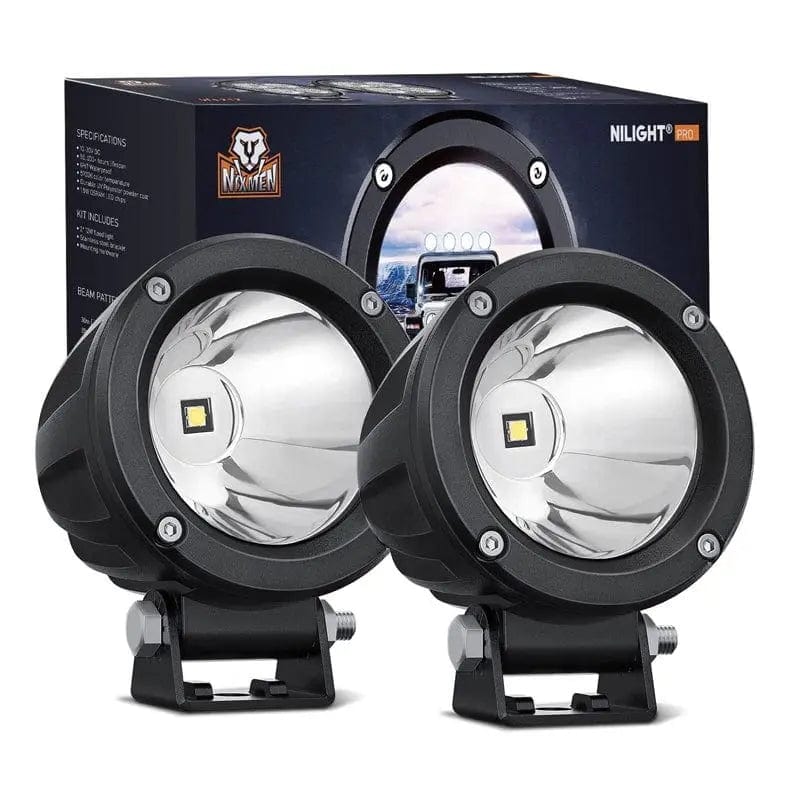 3inch 10W 1065LM Spot Round Built-in EMC LED Work Lights (Pair) – Nilight