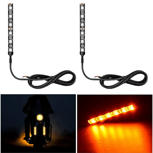 3.5 Inch 6-5050-SMD Amber LED Light Strip 2PCS - Nilight