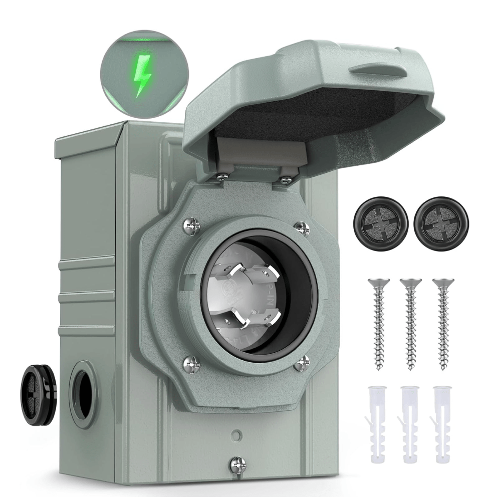 30 Amp 4 Prong Generator Power Inlet Box – Nilight