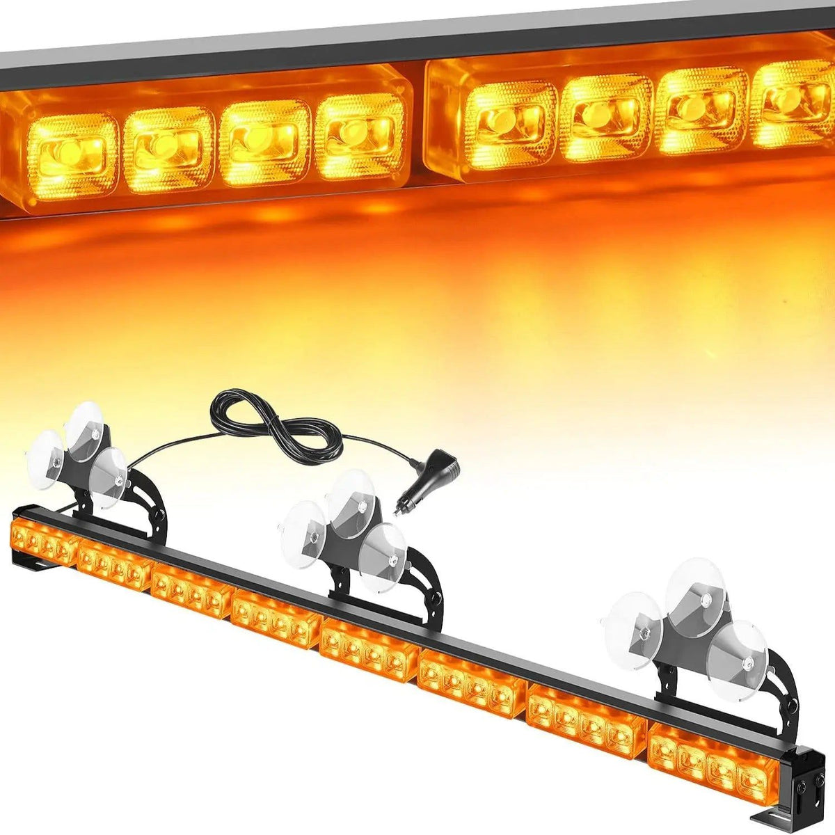 35 Inch 32 Leds Traffic Advisor Strobe Amber Light Bar – Nilight