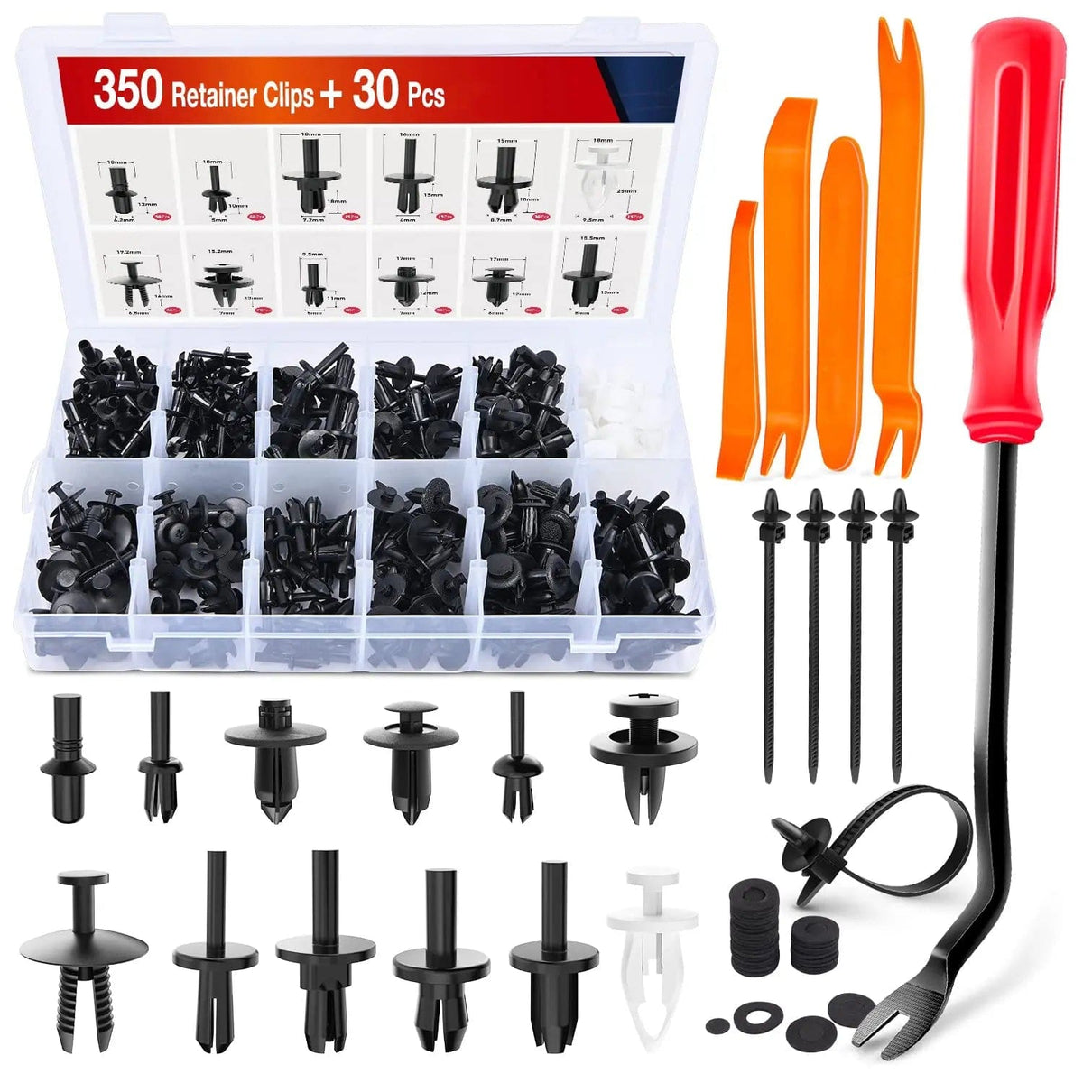 380 Pcs Car Retainer Clips & Fastener Remover - Nilight