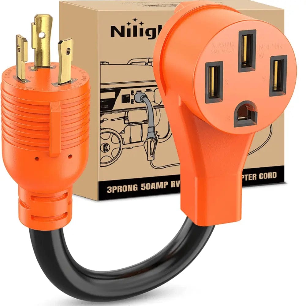 3Prong 30AMP to 50AMP RV Generator Adapter Cord - Nilight
