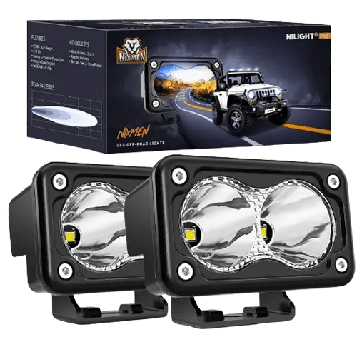 3inch 10W 1300LM Spot Built-in EMC LED Work Lights (Pair) – Nilight