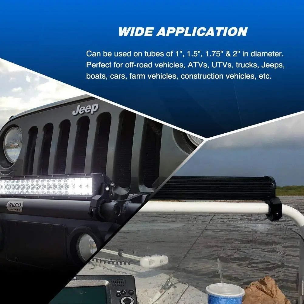 4-Pack Standard Mounting Bracket Kit LED Off Road Light Vertical Bar T ...