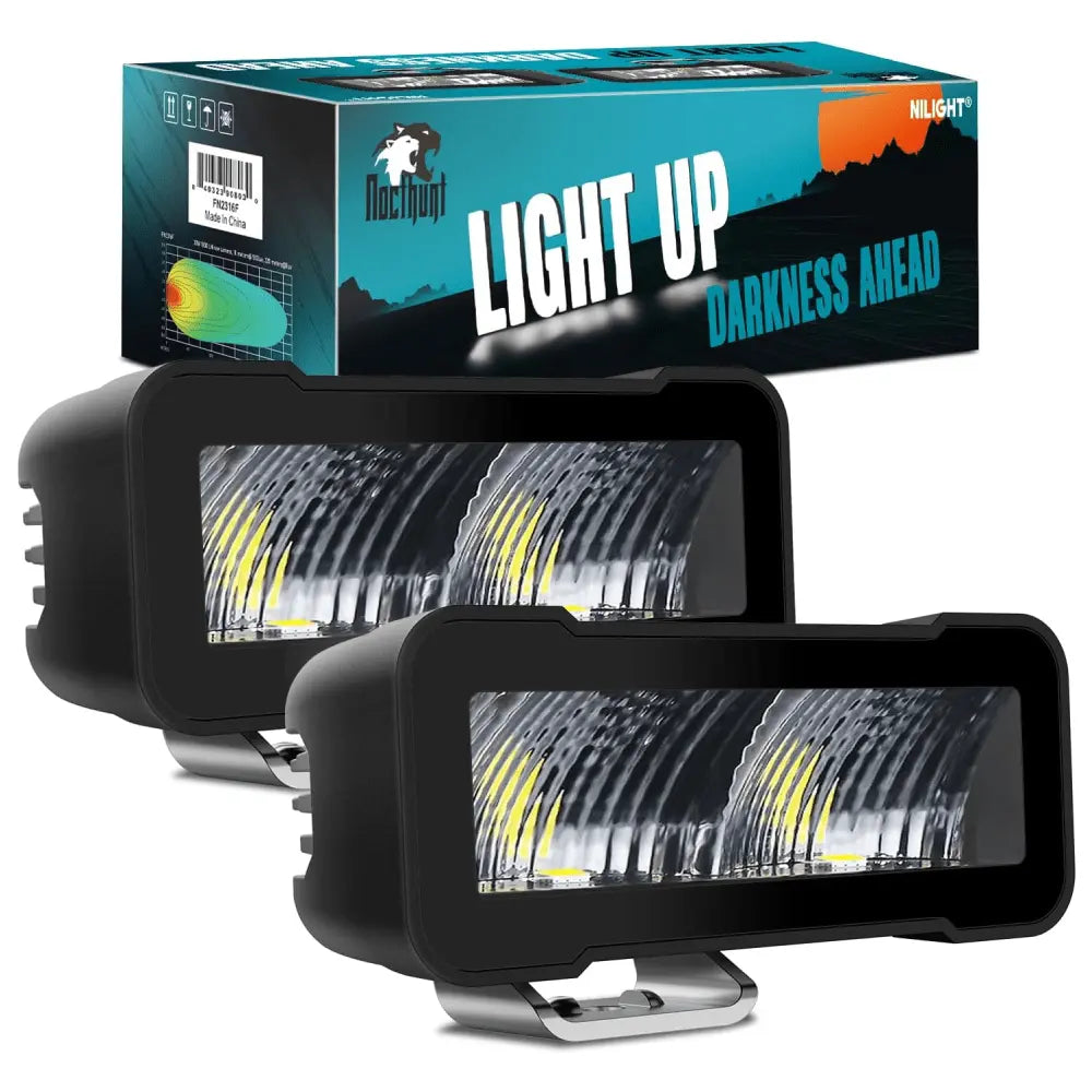4.5 Inch 2LED 30W Square Flood Built-in EMC LED Pod Lights (Pair ...