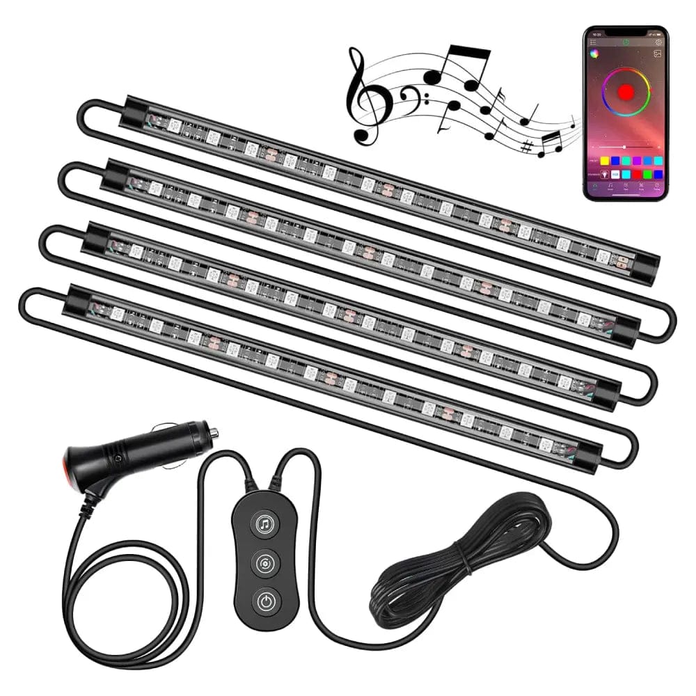 48Leds RGB Interior Light Strip APP Remote Control 4PCS - Nilight
