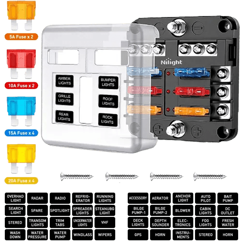 6 Way Blade Fuse Block - Nilight