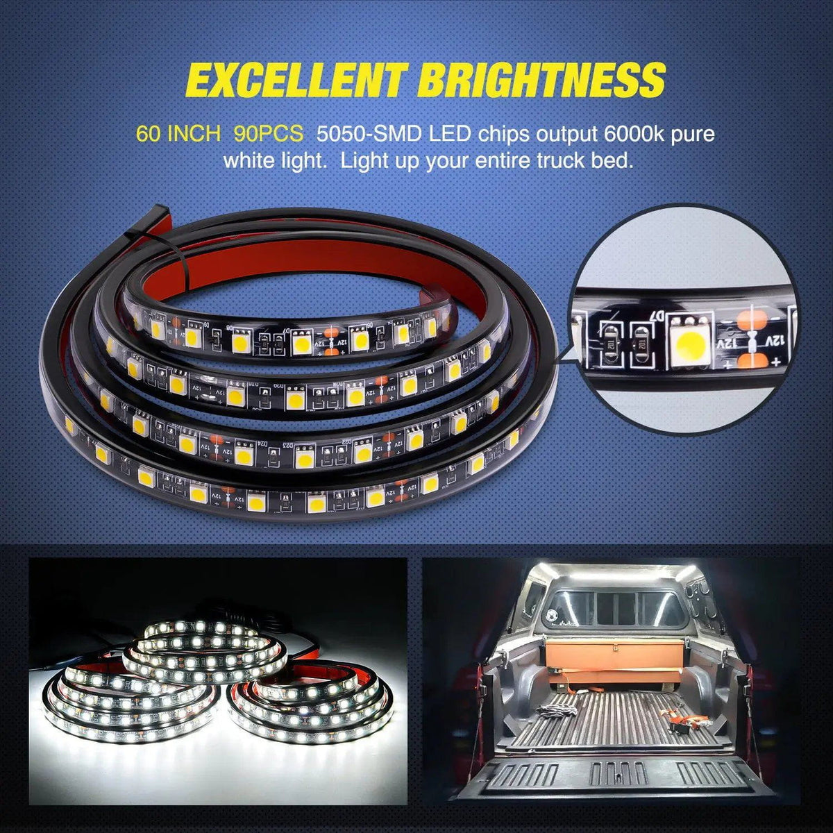 60 Inch 270Leds LED Bed Light Strip 3PCS – Nilight
