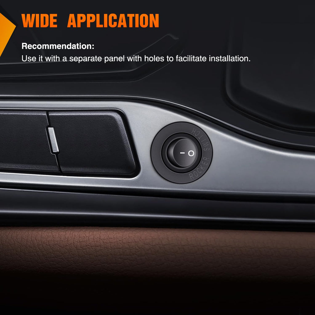 5PCS ON Off Round SPST 20mm Mini 12 Volt DC 2 Pin Circle Toggle Switch ...