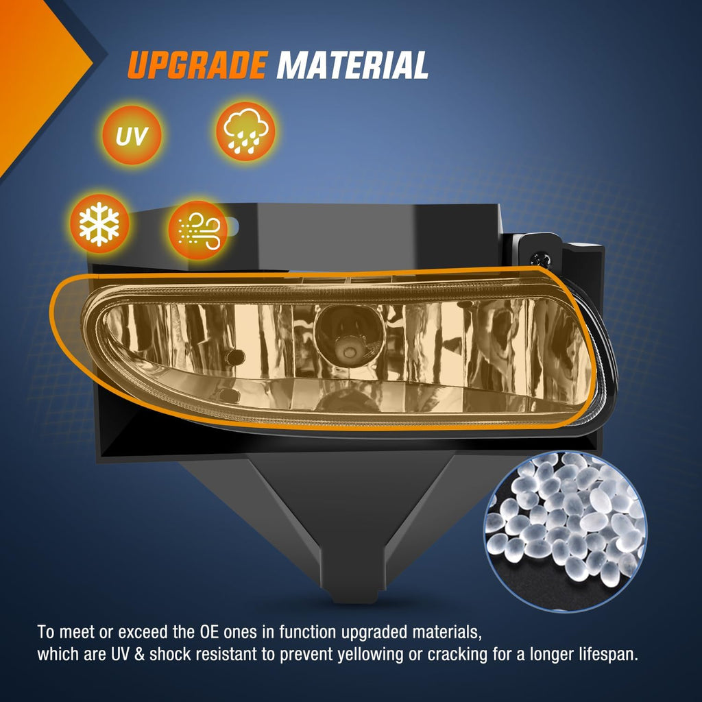 1999-2004 Ford Mustang Fog Lights Assembly Clear Lens 880 27W Bulbs ...