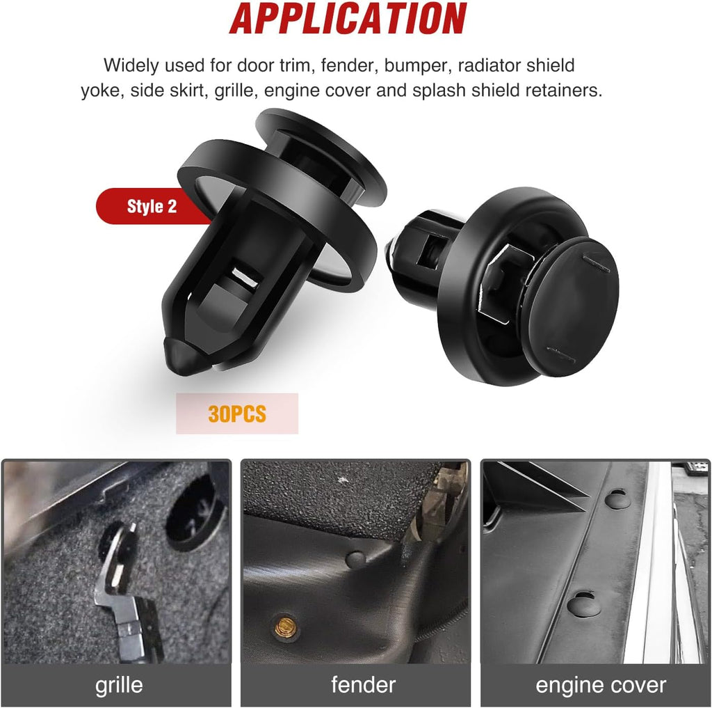 retainer clips 131 Pcs Front Fender Push-Type Retainer Fender Push-Type ...