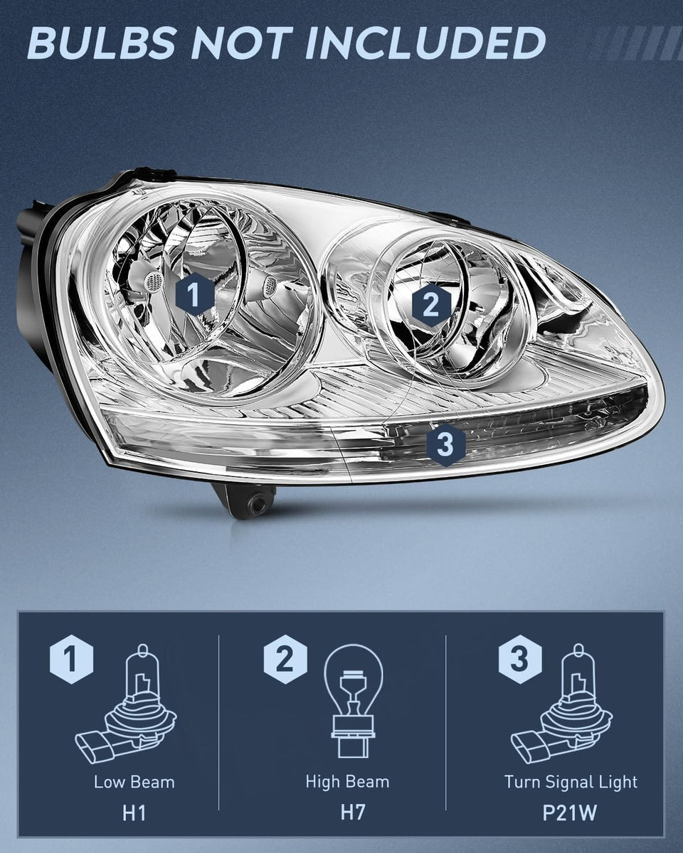 2005-2010 Volkswagen Jetta 2006-2009 VW Rabbit GTI Headlight Assembly ...