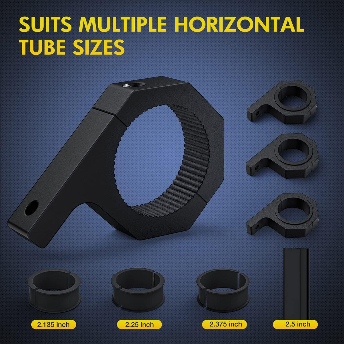 Horizontal Bar Tube Clamp Mount Bracket Kits 2.135in-2.25in-2.375in-2 ...