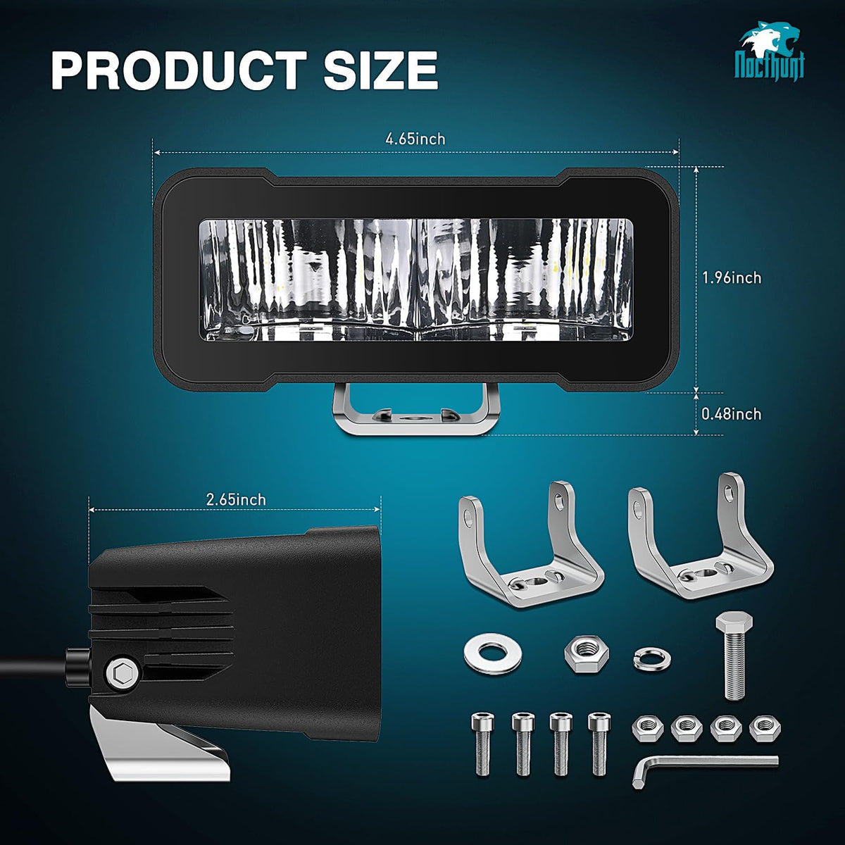 4.5 Inch 2LED 30W Square Flood Built-in EMC LED Pod Lights (Pair) – Nilight