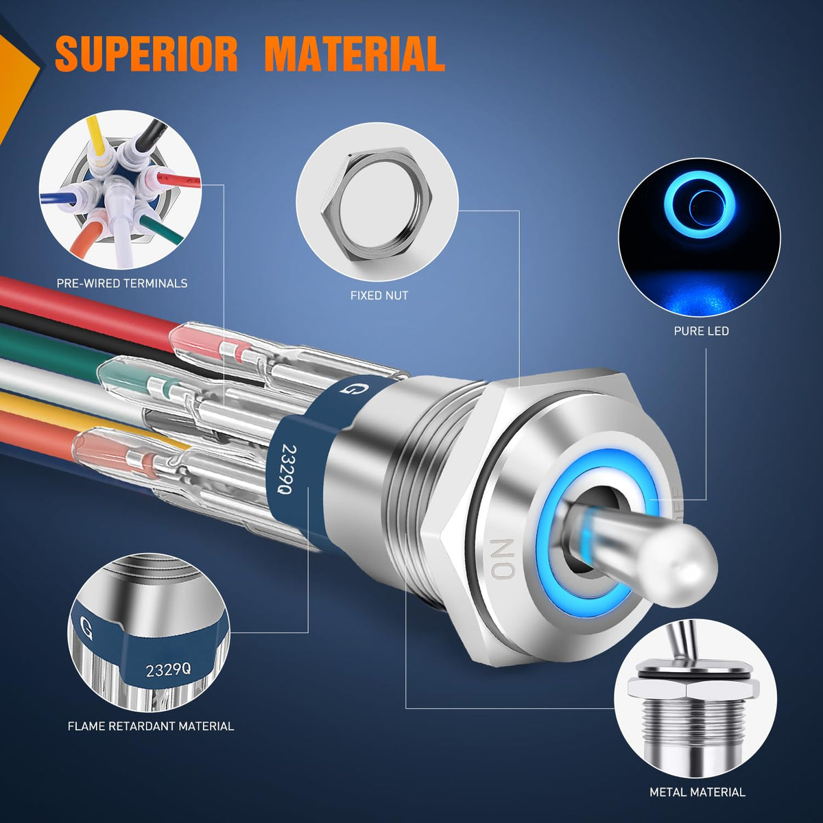 16mm RGB Toggle Switch 3Pcs – Nilight