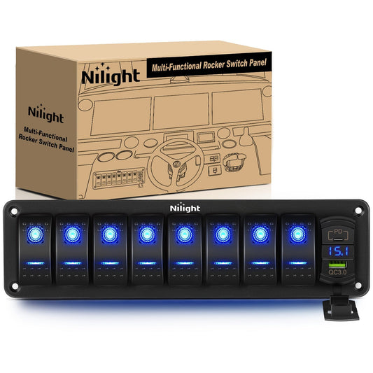8 Gang Switch Panel LED Control - Nilight