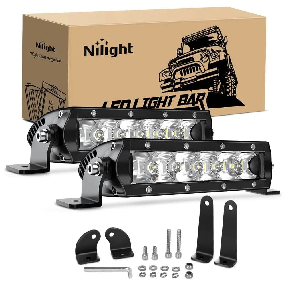 7 Inch 30W 3600LM Slim Spot LED Light Bars (Pair) – Nilight
