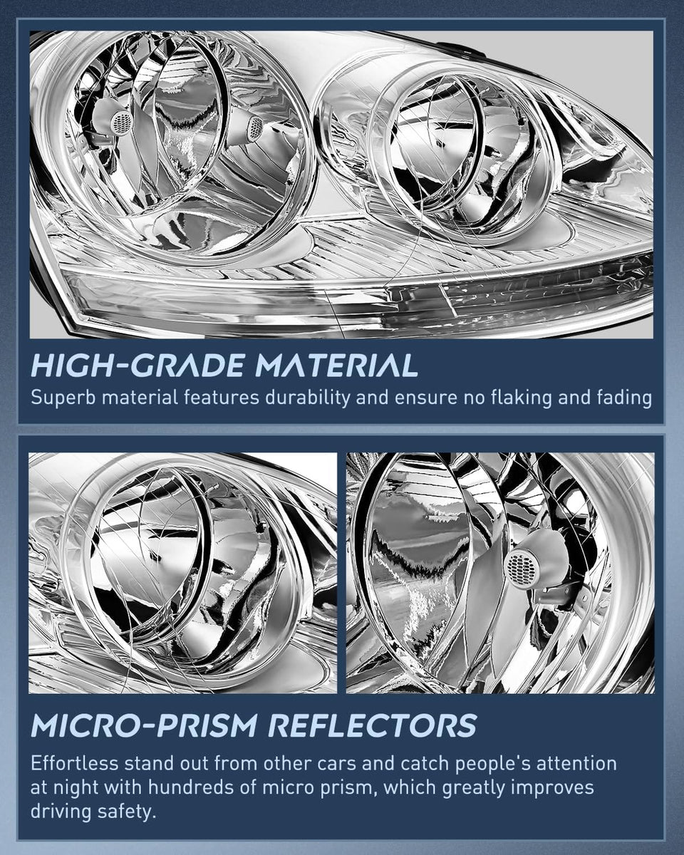 2005-2010 Volkswagen Jetta 2006-2009 VW Rabbit GTI Headlight Assembly ...