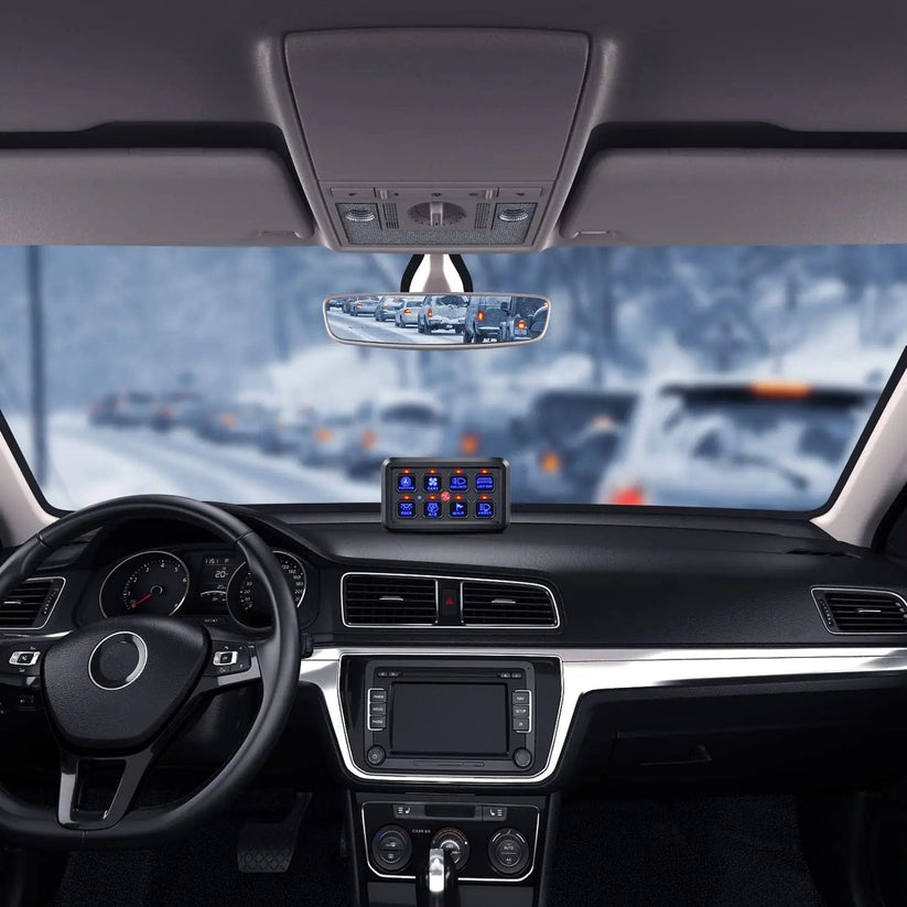 8Gang Multifunction Blue Rocker Switch Panel System – Nilight