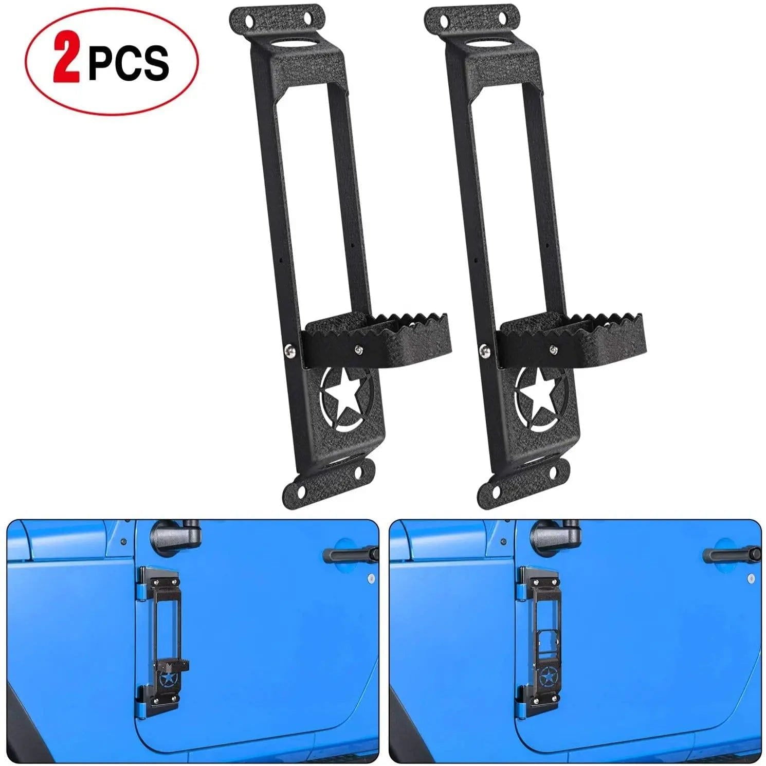 Drill-free Jeep Side Step Jeep Wrangler & Gladiator Door Hinge Step ...
