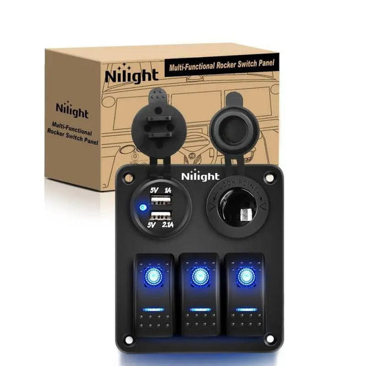 3 Gang Switch Panel LED Equipment - Nilight