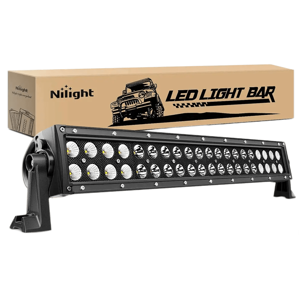 22 Inch 120W Double Row Black Spot Flood LED Light Bar – Nilight