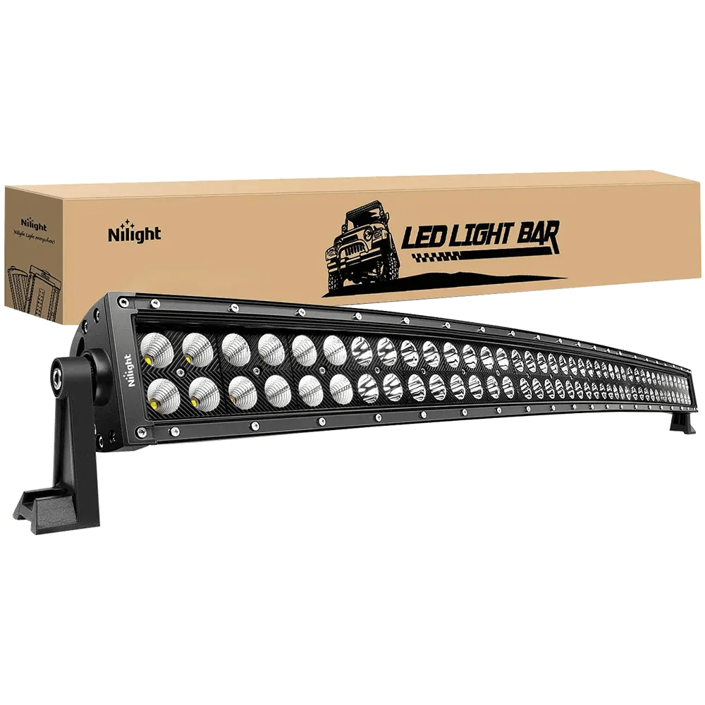 42 Inch 240W Double Row Black Curved Spot Flood LED Light Bar – Nilight