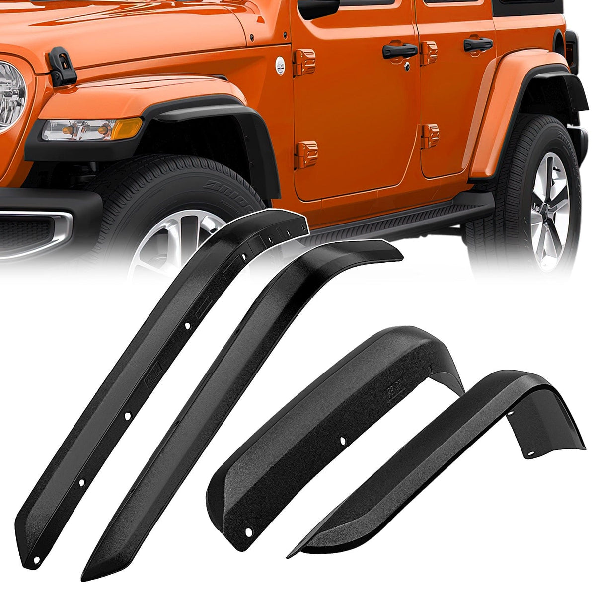 Fender Flares Extensions Set Compatible with 2018 2019 2020 2021 2022 ...