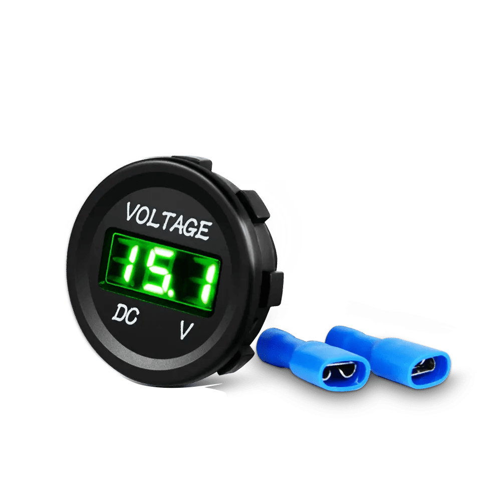 LED Digital Display Voltmeter Panel Green - Nilight