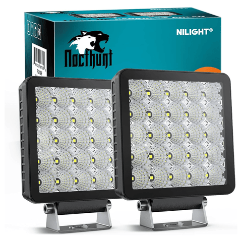 5" 25LED Square Flood Built-in EMC LED Pod Lights (Pair) – Nilight