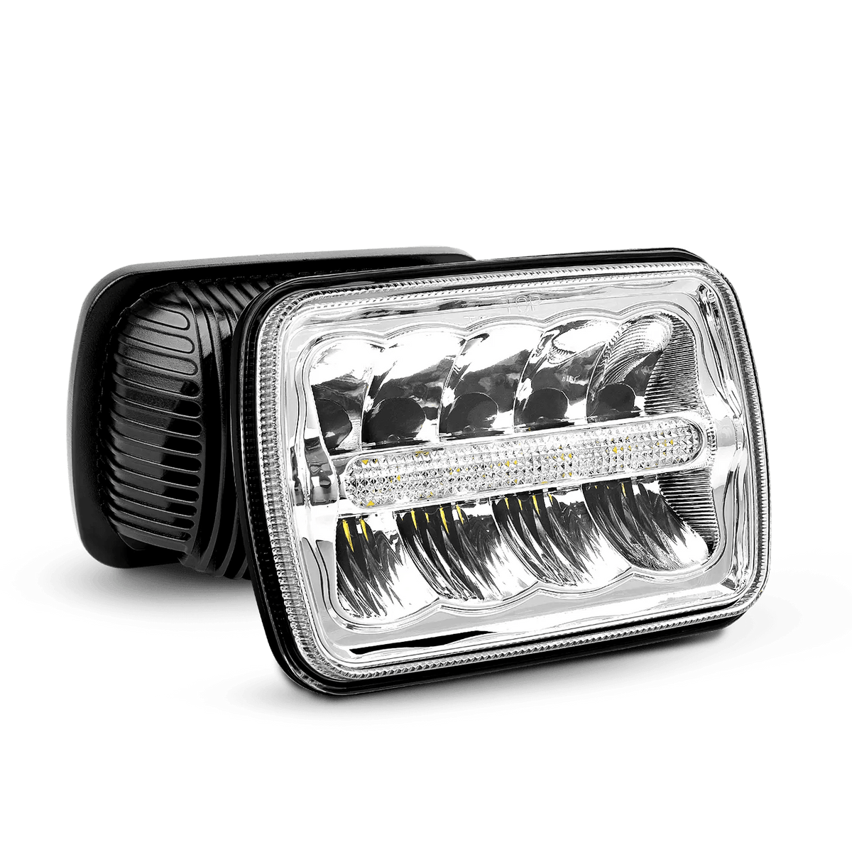 7x6 LED Headlights Hi/Lo Beam w/DRL for YJ, XJ, H6014 H6052 H6054 6054 ...