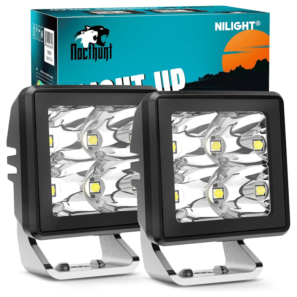 2inch 6LED 20W Square Spot Built-in EMC LED Pod Lights (Pair) – Nilight